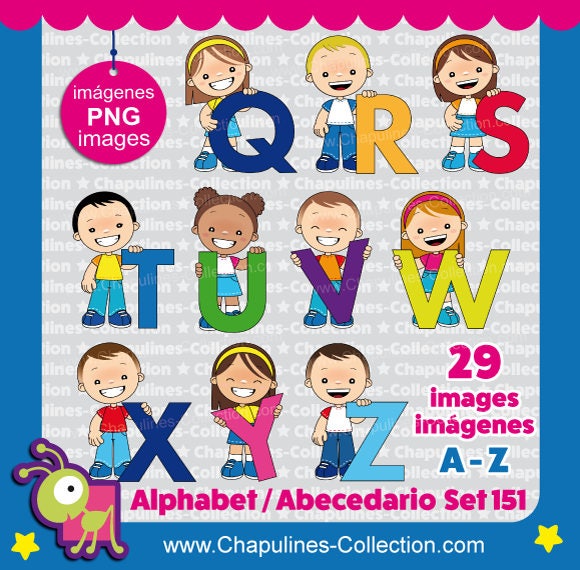 Clip Art Abecedario de la A a la Z imágenes PNG Set 151 | Etsy