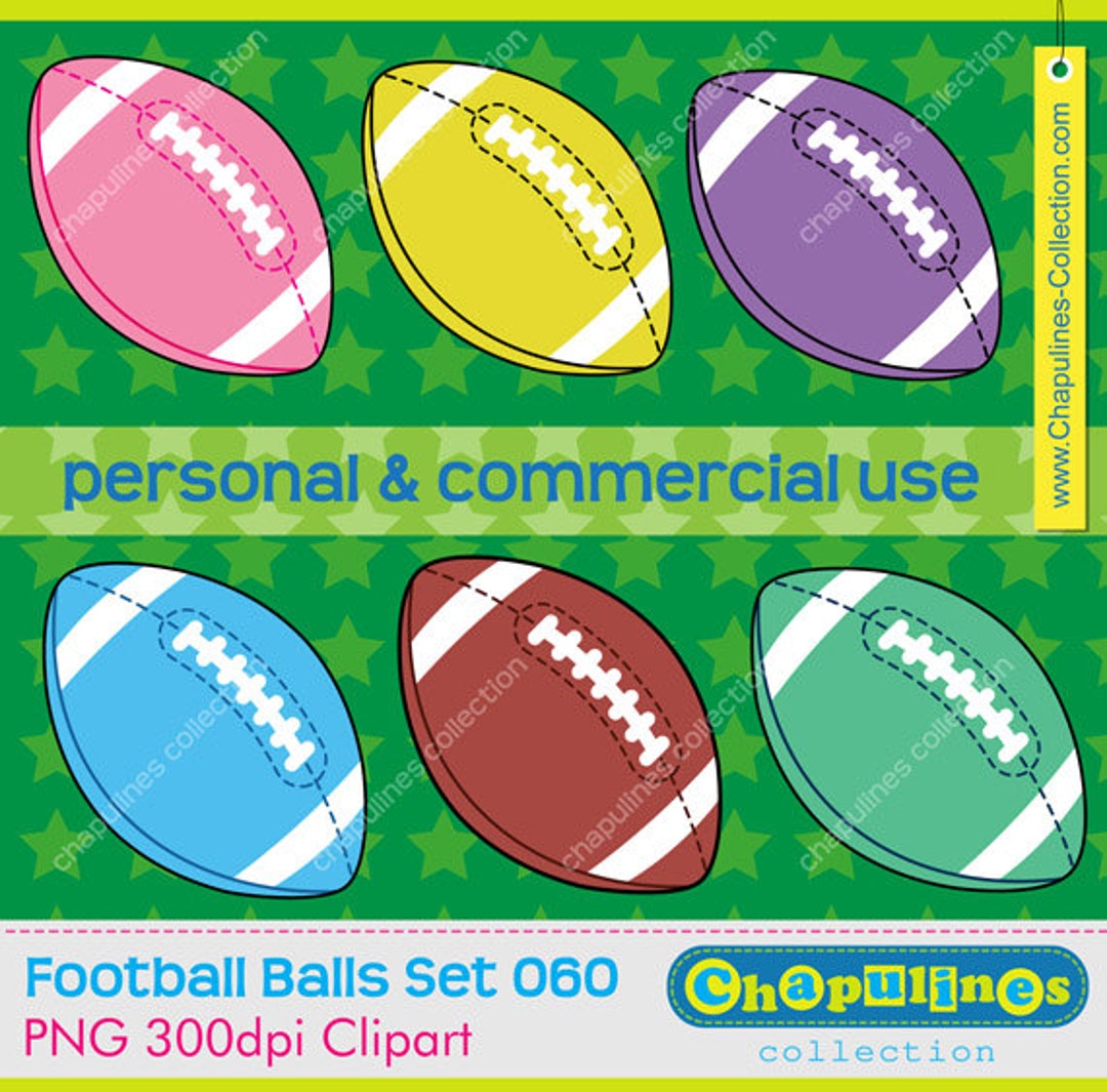 Football Ball Clipart, Commercial Use, Football Scrapbooking, Football ...