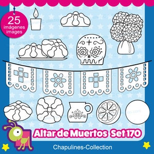 Clipart Altar for the Dead, Black and White, Altar De Muertos, Day of ...