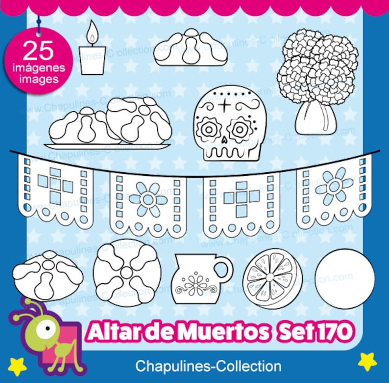 Clipart Altar for the Dead, Black and White, Altar De Muertos, Day of ...