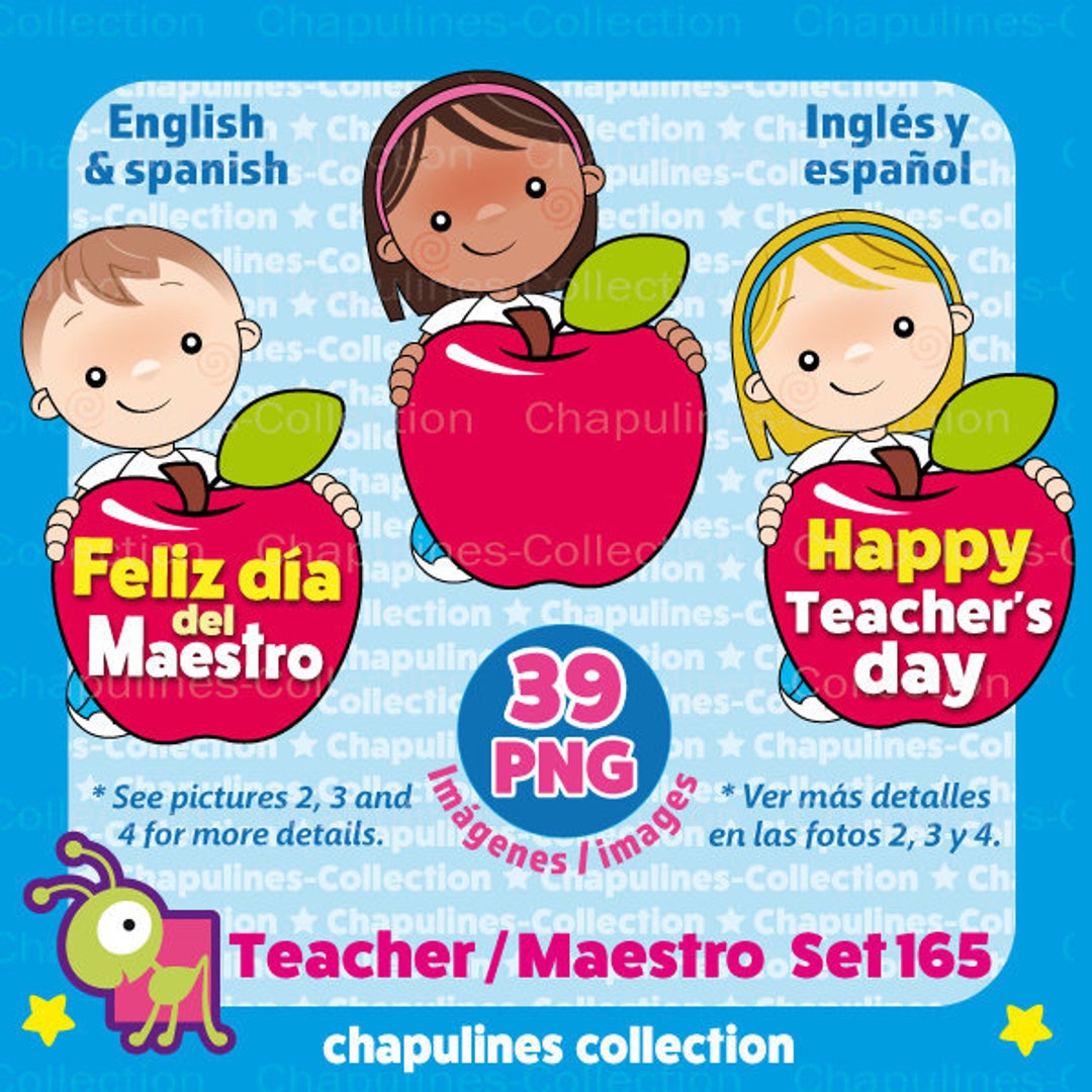 Teacher's Day Clipart, Teacher Appreciation Day, Apple Clipart, Kids ...
