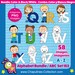 Alphabet Clip Art Bundle, Color and Black/white, From A to Z, PNG ...
