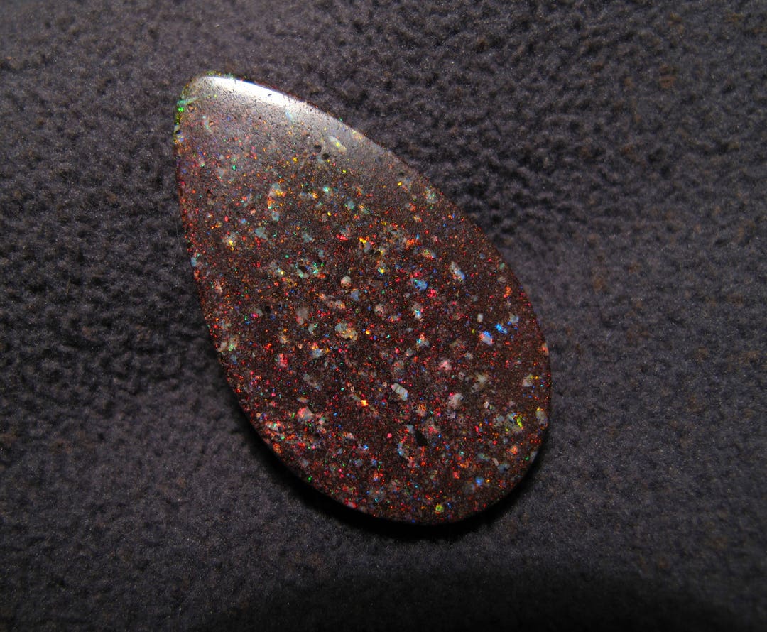 Rare & Unique Andamooka Matrix Opal With Gorgeous Bright Rainbow Colors ...
