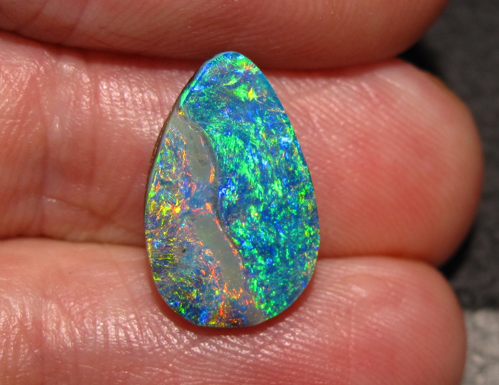 Stunning Neon Bright Multicolored Australian Boulder Opal Gem. - Etsy