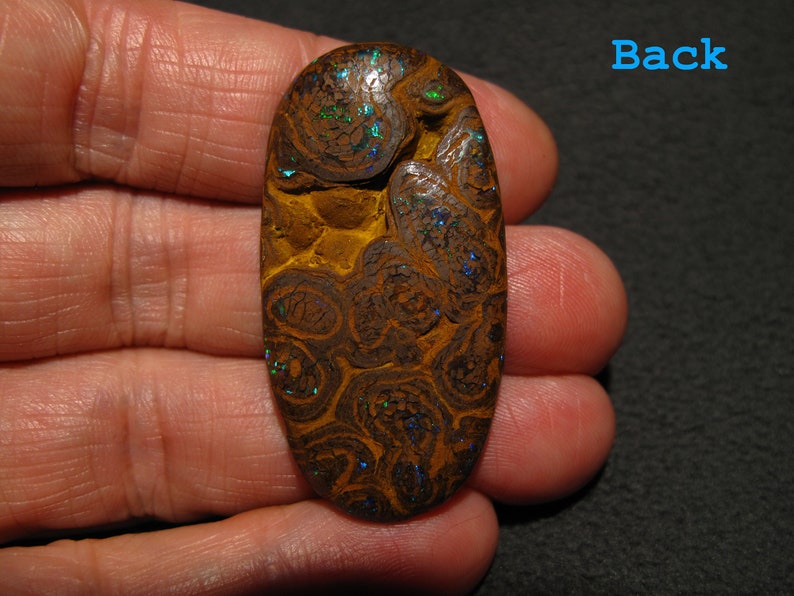 Australian Boulder Opal Matrix Pendant Stone, Emerald Green & Azure ...