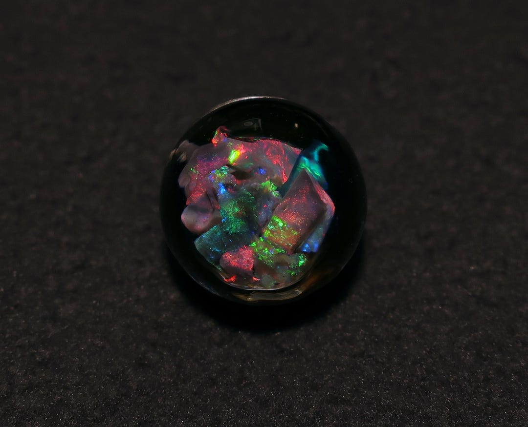 Floating Opal Pendant 4+ Carats Lightning Ridge Black Opal. 12 Zodiac ...