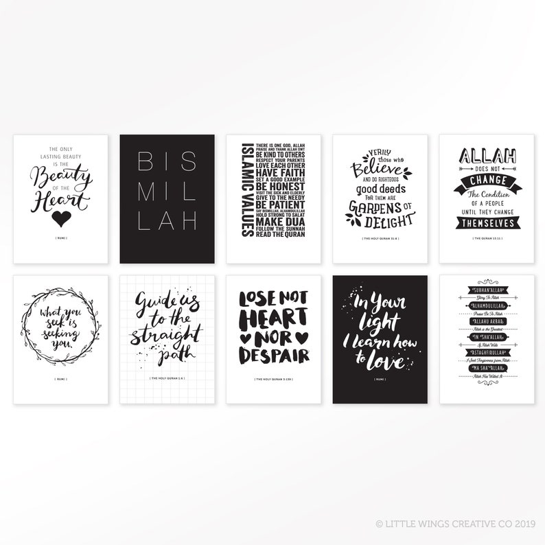 Islamic Quotes Gift Box Set reminders Collection | Etsy