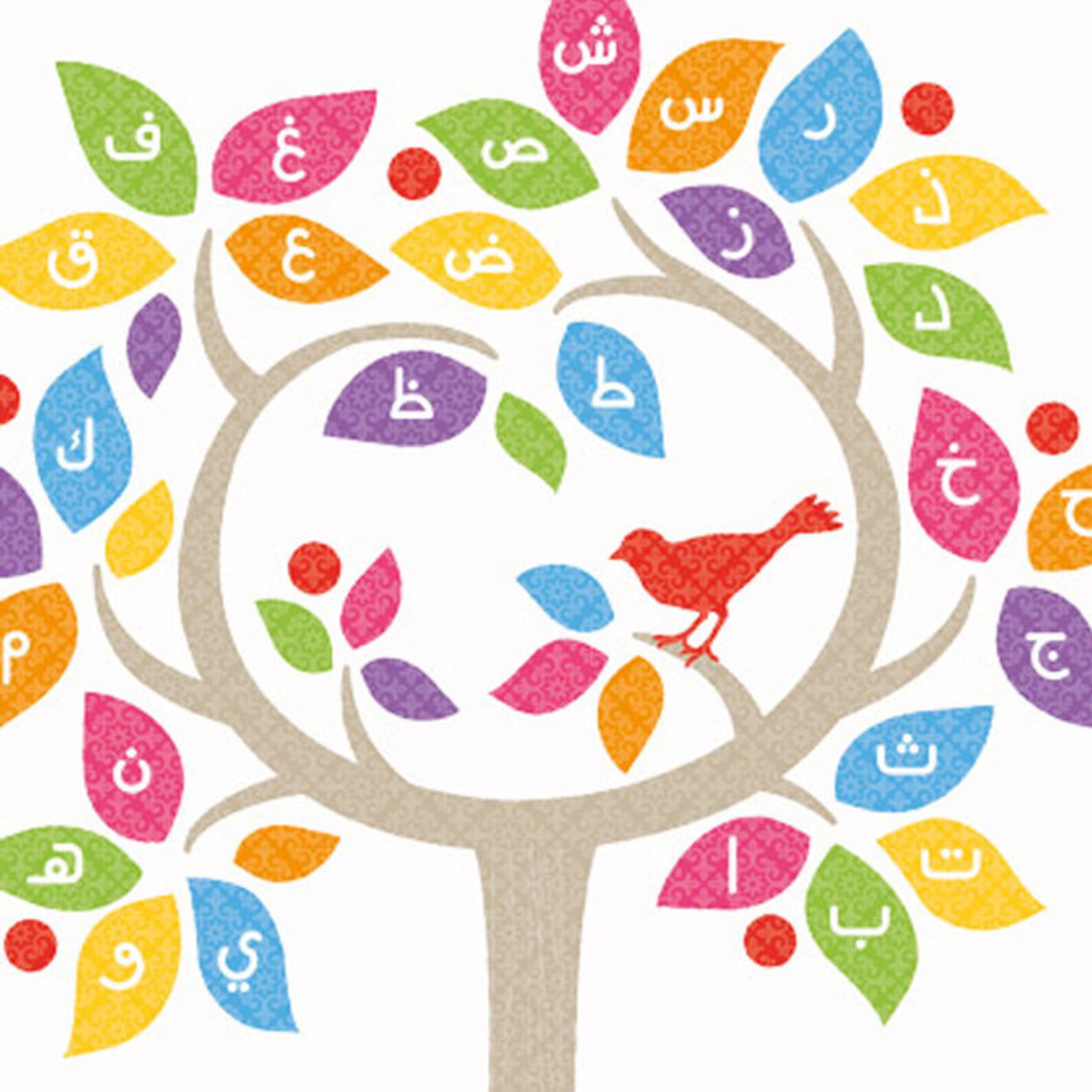 Arabic Alphabet Tree Wall Sticker rainbow Islamic Art | Etsy