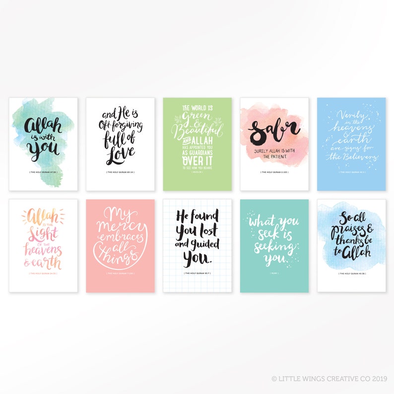 Islamic Quotes Gift Box Set noor Collection Mini - Etsy