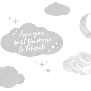 Past the Moon to Jannah, Clouds Islamic Wall Sticker for Kids - Etsy