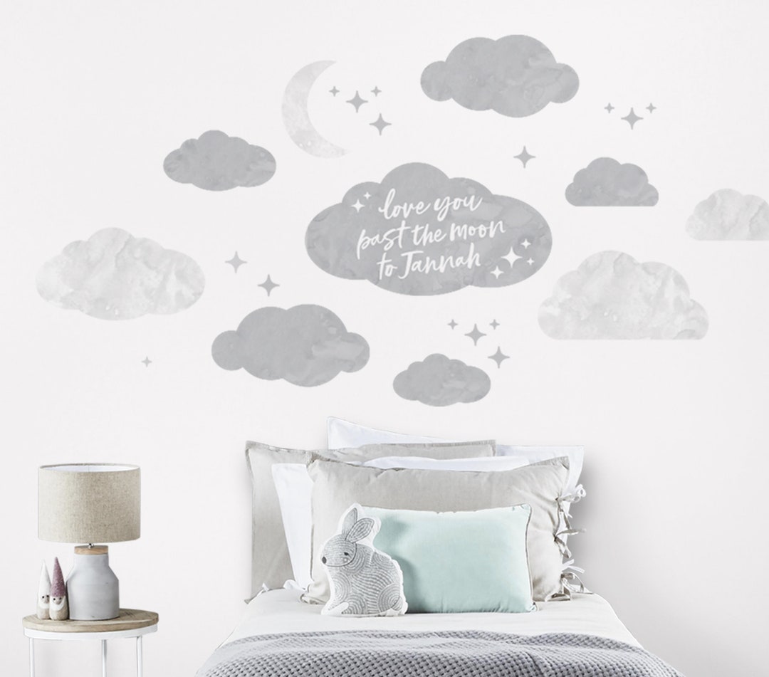 Past the Moon to Jannah, Clouds Islamic Wall Sticker for Kids - Etsy