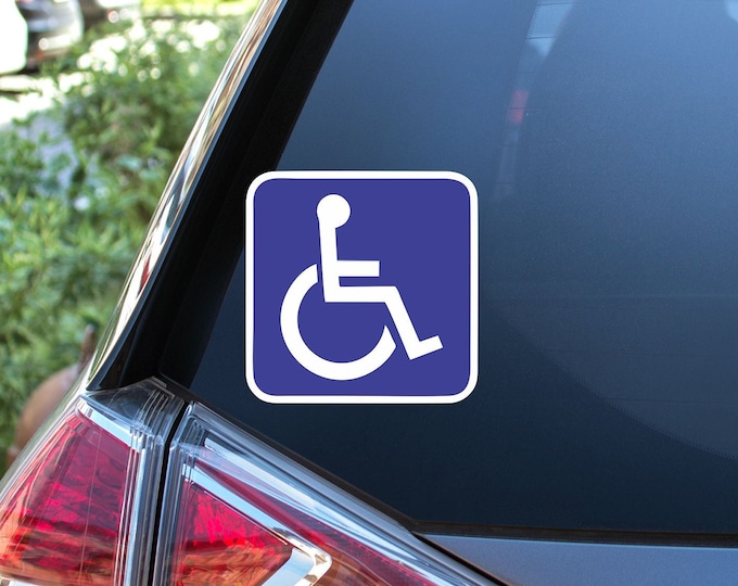 Handicap Wheelchair Symbol Vinyl Decal Wheelchair Disabled Sticker - Etsy