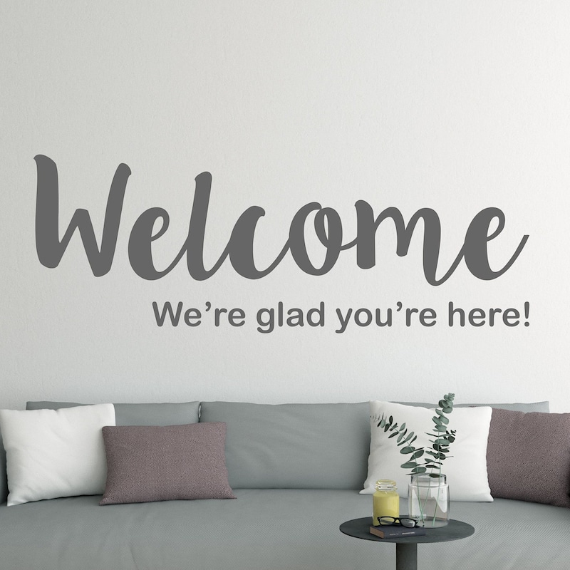 Welcome We Are Glad You Are Here - Etsy