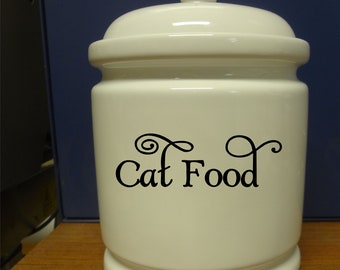 Dog Food or Cat Food Container Decal Label Dog Food Sticker Cat Food ...
