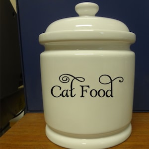 2 Cat Food Decal for Your Canister Can Sticker Vinyl Self Adhesive ...