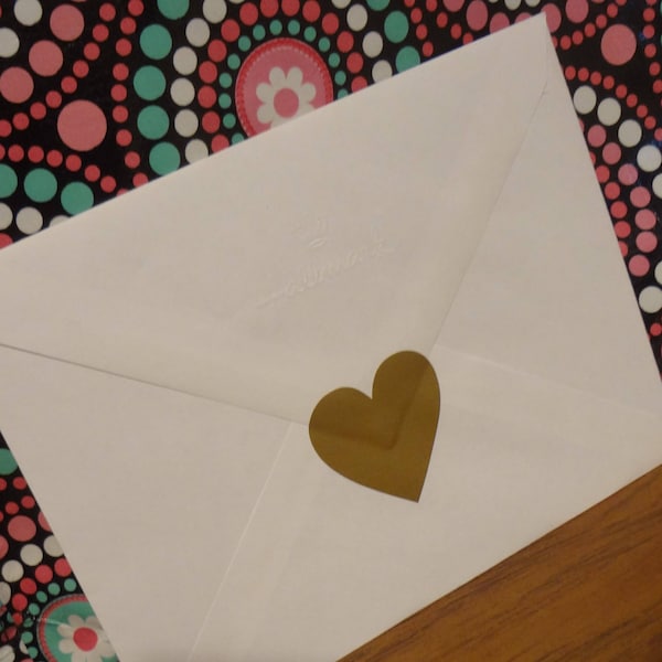 Heart Envelope Wedding Stickers - Etsy