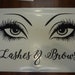 Lashes and Brows Decal Sign Sticker Beauty Salon Shop Nails | Etsy