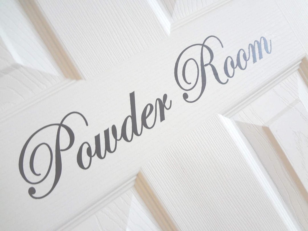 Powder Room Decal Sign: DIY Restroom Vinyl Decor (set of 2) - Etsy