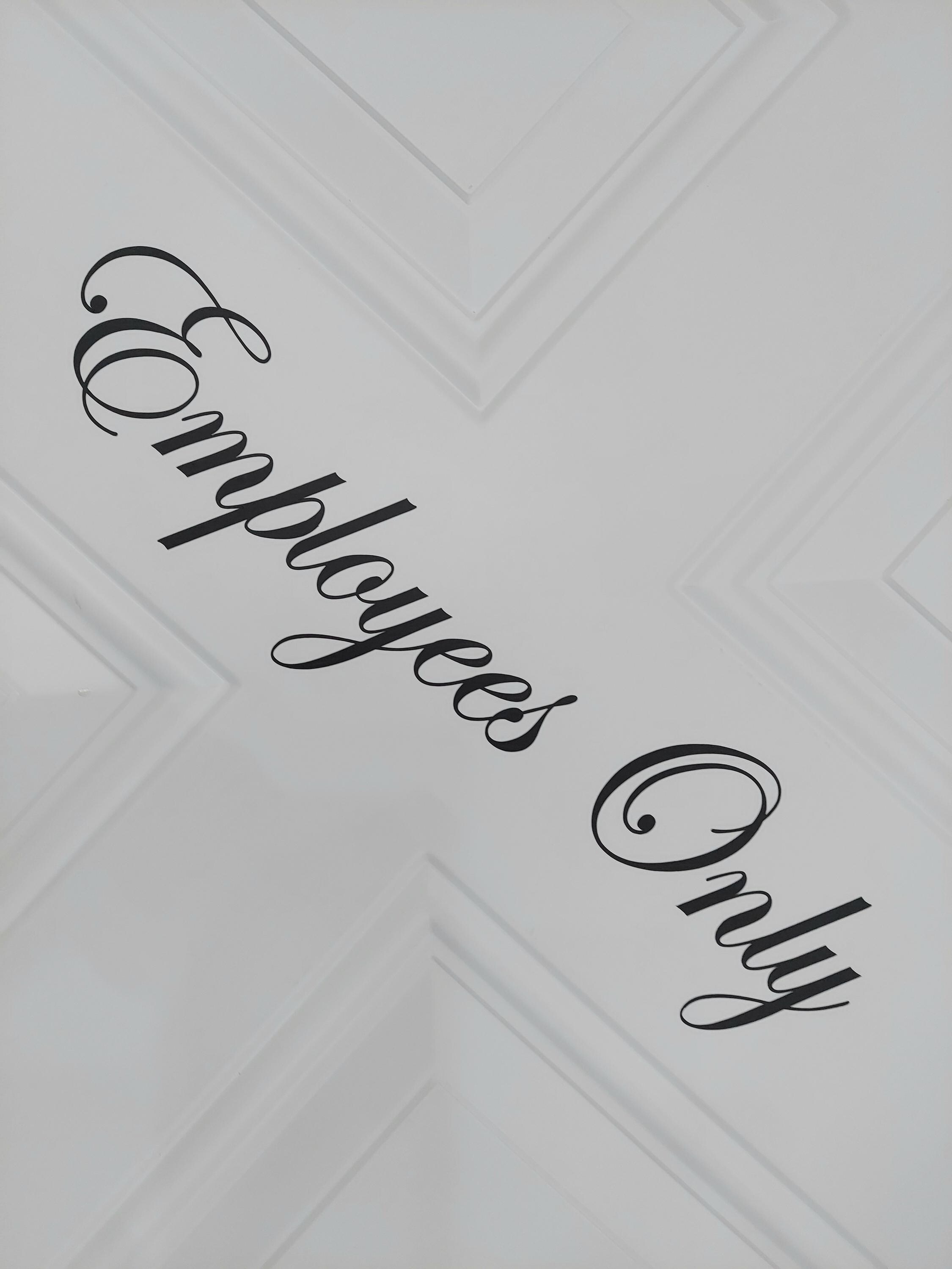 Employees Only Door Decal: Indoor/outdoor Vinyl Sign (set of 2) - Etsy