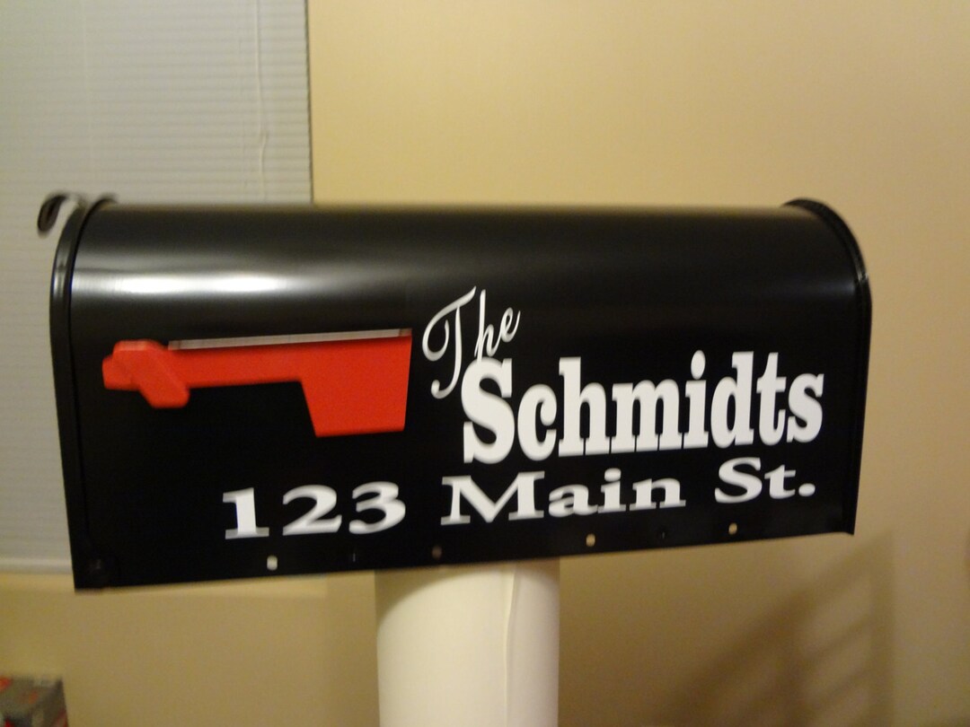 Custom Mail Box Decal Personalized 2 Sides Front Your Name & Address ...