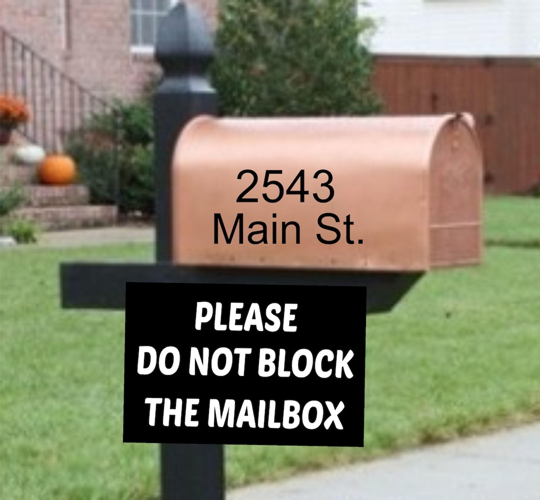 Please Do Not Block Mailbox Sign: Rustic Black Metal Aluminum - Etsy