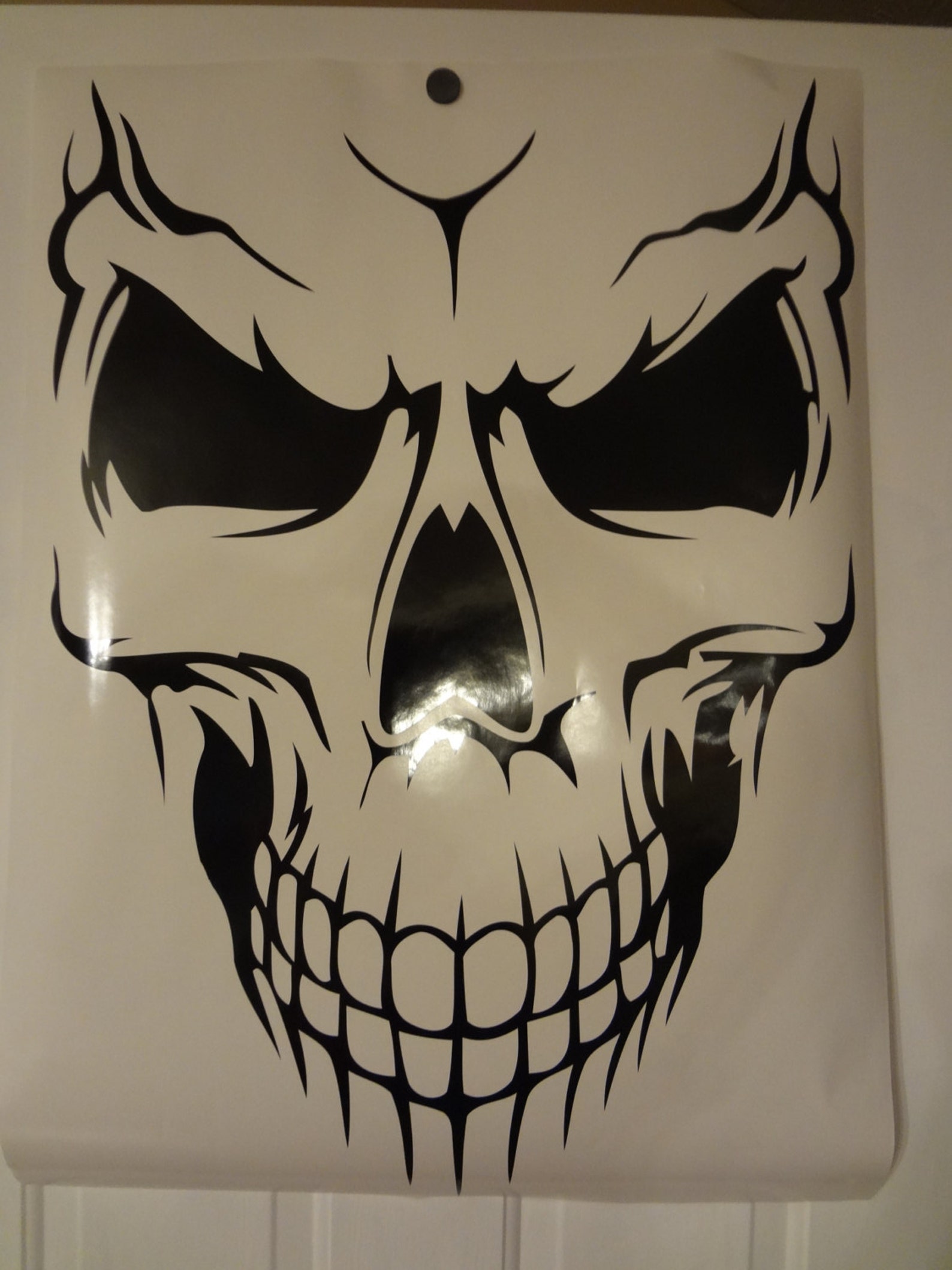 Gothic Car Skull Hood Decal Garage Home Decor Wall Hanging | Etsy