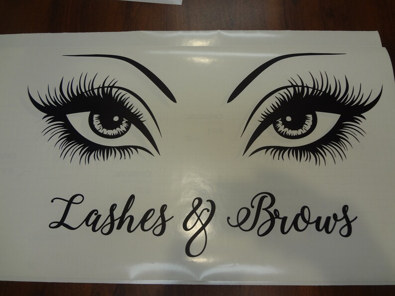 Lashes and Brows Decal Sign Sticker Beauty Salon Shop Nails - Etsy