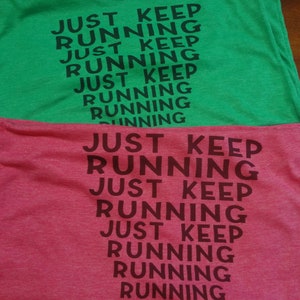 Just Keep Running Runner Racerback Tank Women's Running Marathon Track ...