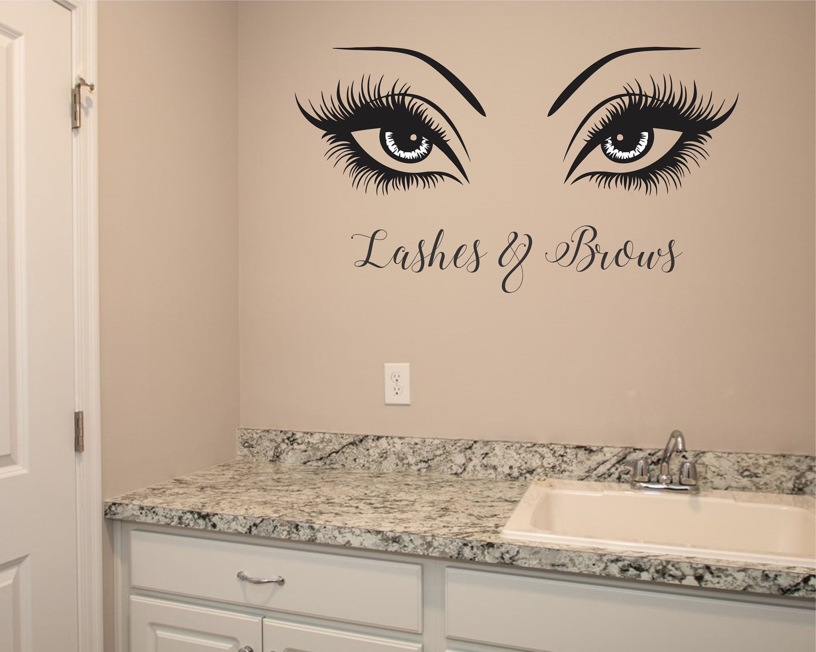 Lashes and Brows Decal Sign Sticker Beauty Salon Shop Nails | Etsy