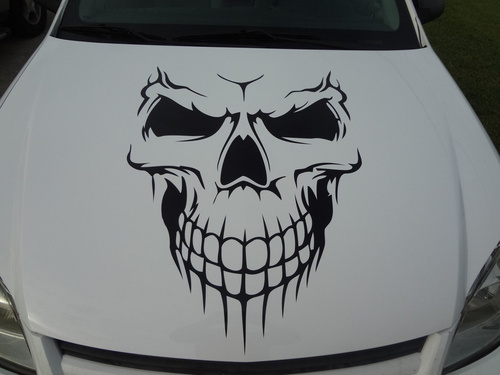 Gothic Car Skull Hood Decal Garage Home Decor Wall Hanging - Etsy