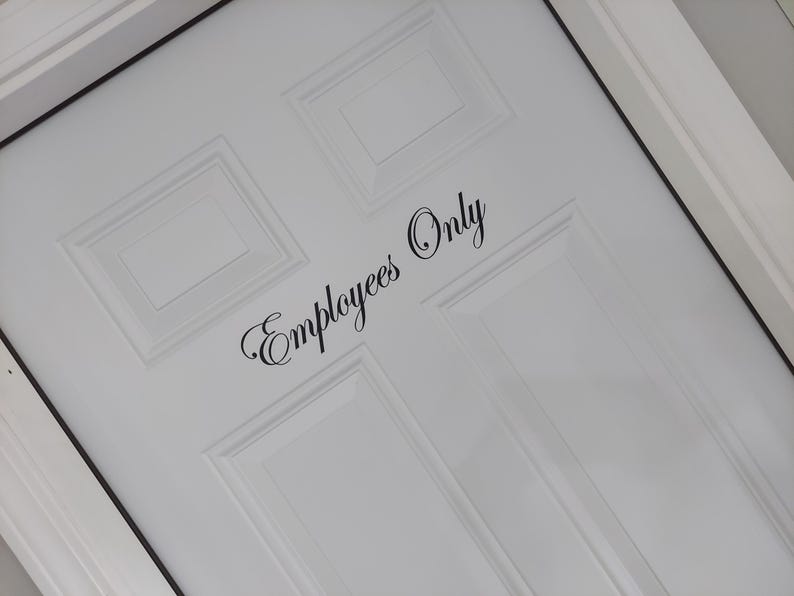 Employees Only Vinyl Decal Sign: Indoor/outdoor Business Decor (set of ...