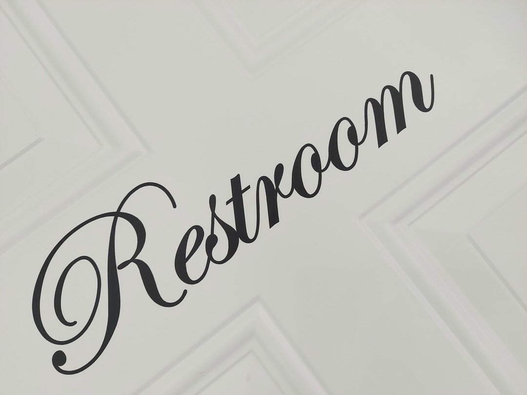 Restroom Decals 2 Business Men Women Bathroom Sign Custom DIY Vinyl ...