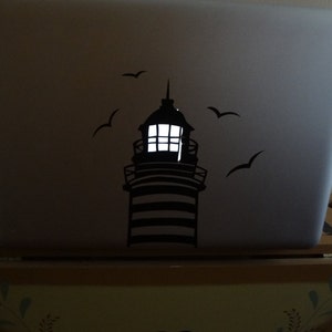 2 Lighthouse Decal Laptop 13 15 17 PC Laptop Decal Sticker Seaside Lamp ...