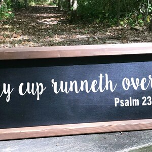 My Cup Runneth Over Decal Sticker Wall Art Sign Making Hanging Kitchen ...