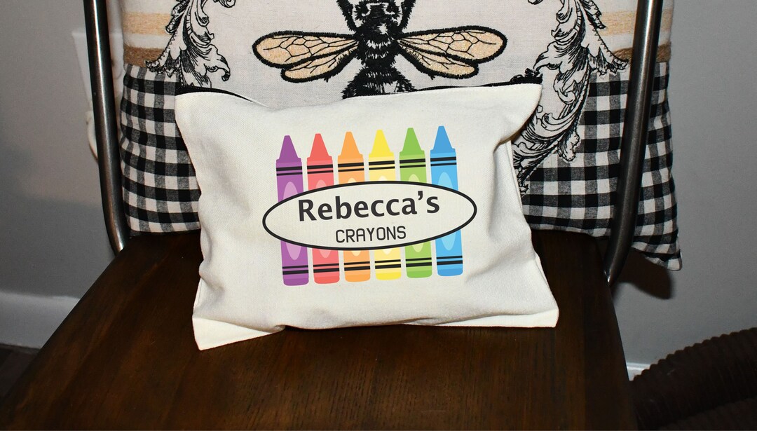 Personalized Crayon Bag: Custom Name Art Supplies Pouch - Etsy