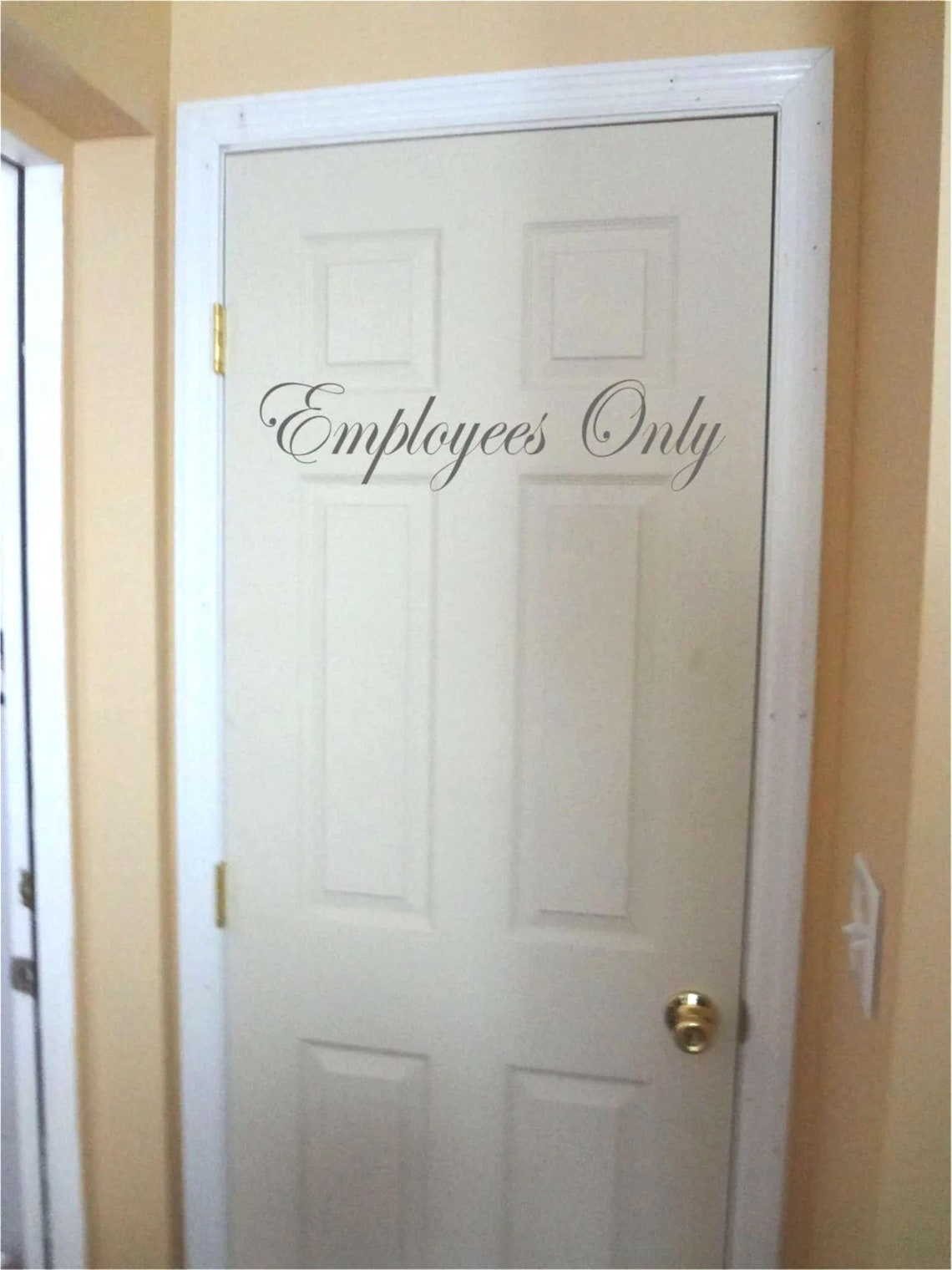 Employees Only Door Decal: Indoor/outdoor Vinyl Sign (set of 2) - Etsy