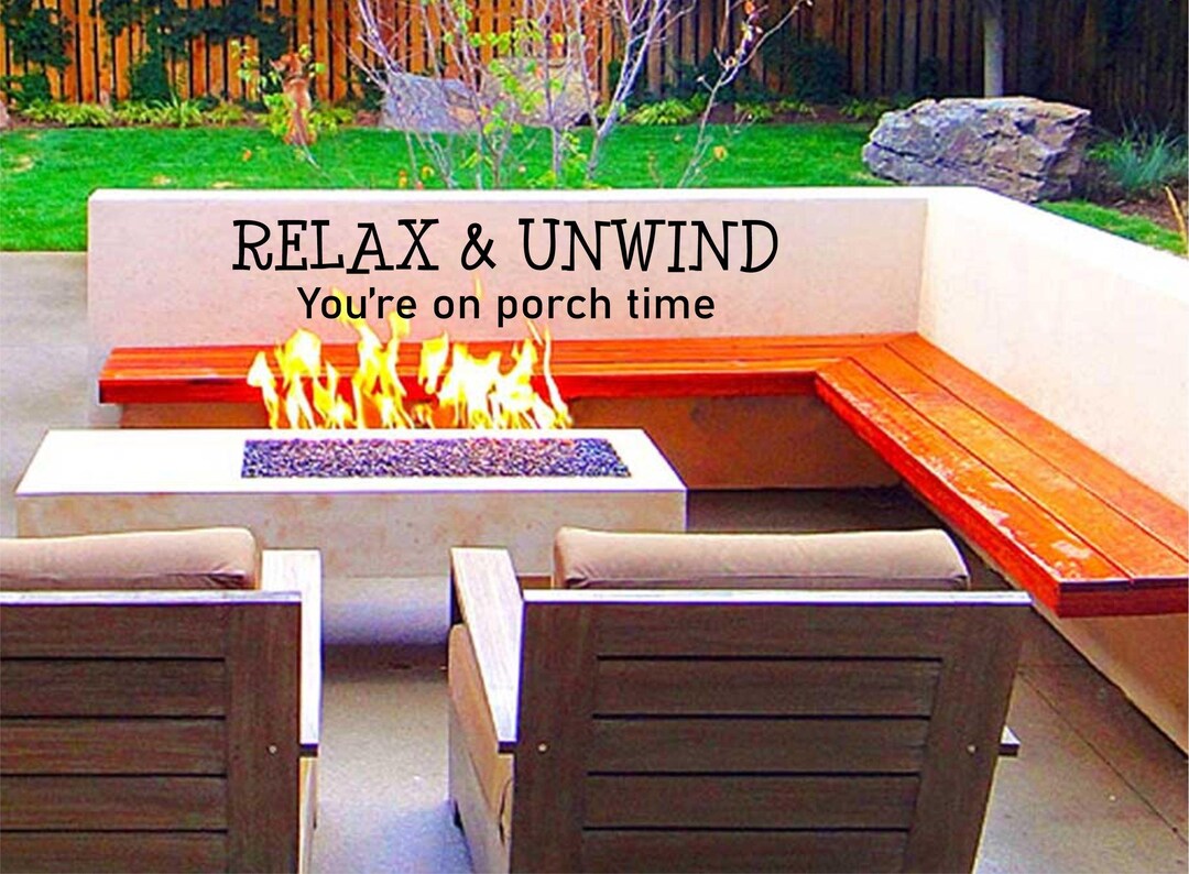 Relax and Unwind You're on Porch Time Decal Make A Sign DIY Sticker ...