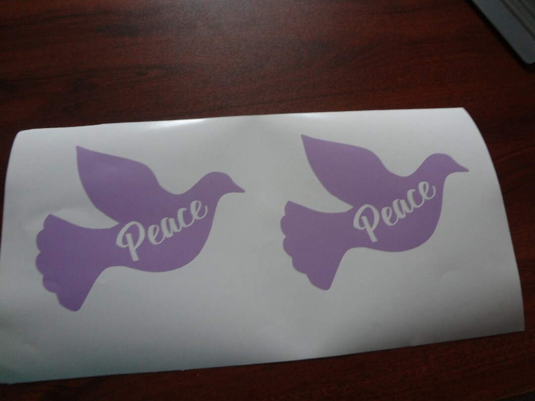 2 Peace Dove Decals Stickers Home Decor Wall Art Picture Hanging Bird ...