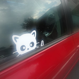 Peeking Cat Decal: Feline Car Window Sticker (set of 2) - Etsy
