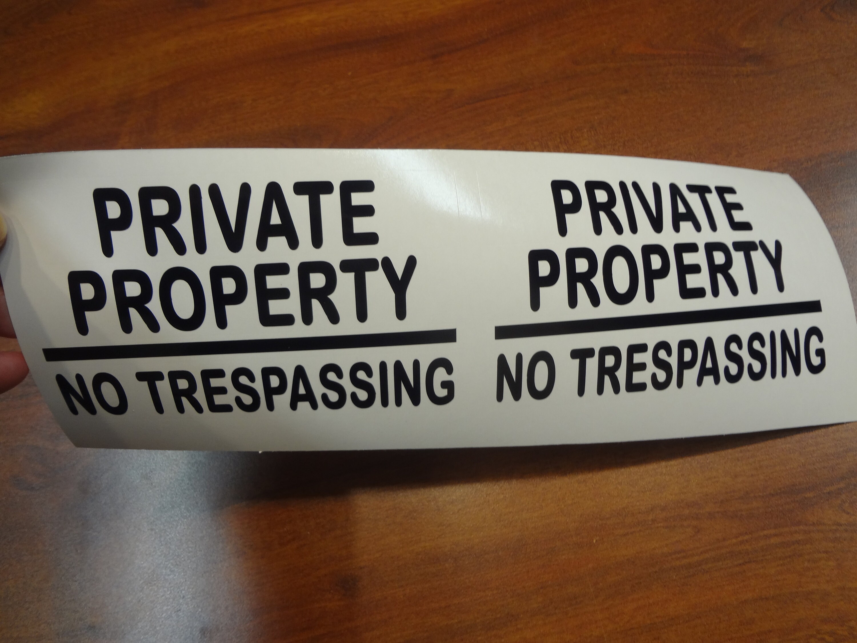 2 Private Property No Trespassing Decals Stickers DIY Sign | Etsy