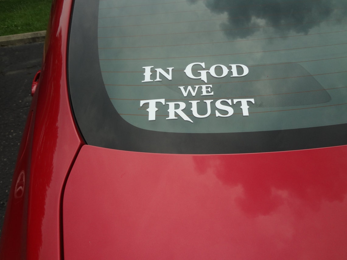 In God We Trust Car Decals: Christian Bible Verse Stickers (set of 2 ...
