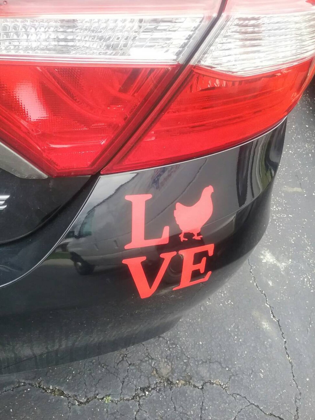 Love Chicken Vinyl Decal: Farm Car Window Sticker - Etsy