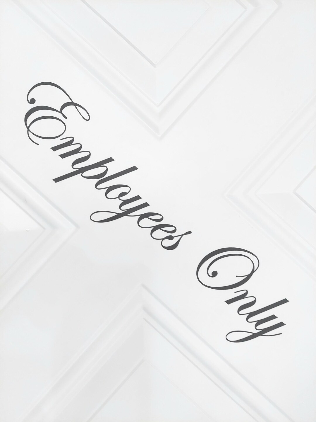Employees Only Door Decal: DIY Business Sign, Indoor/outdoor Vinyl (set ...