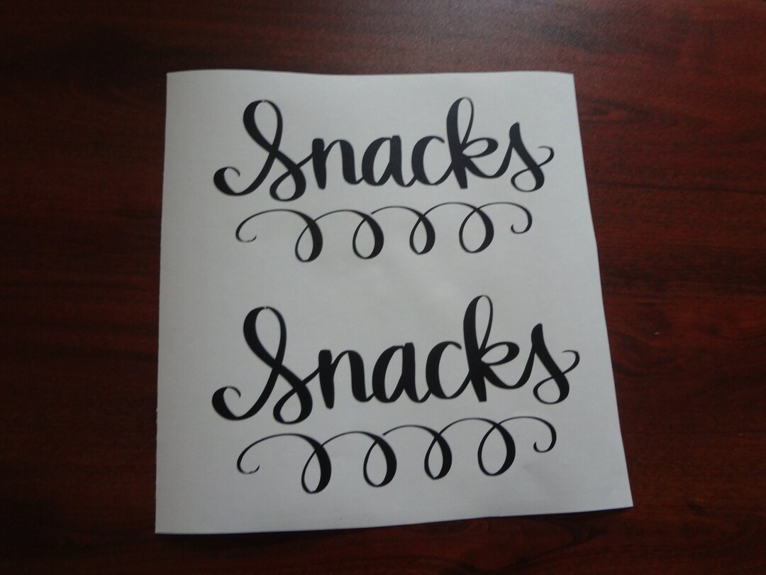 Snacks Decal Decals Sign Custom DIY & Save Vinyl Letters Business Flea ...