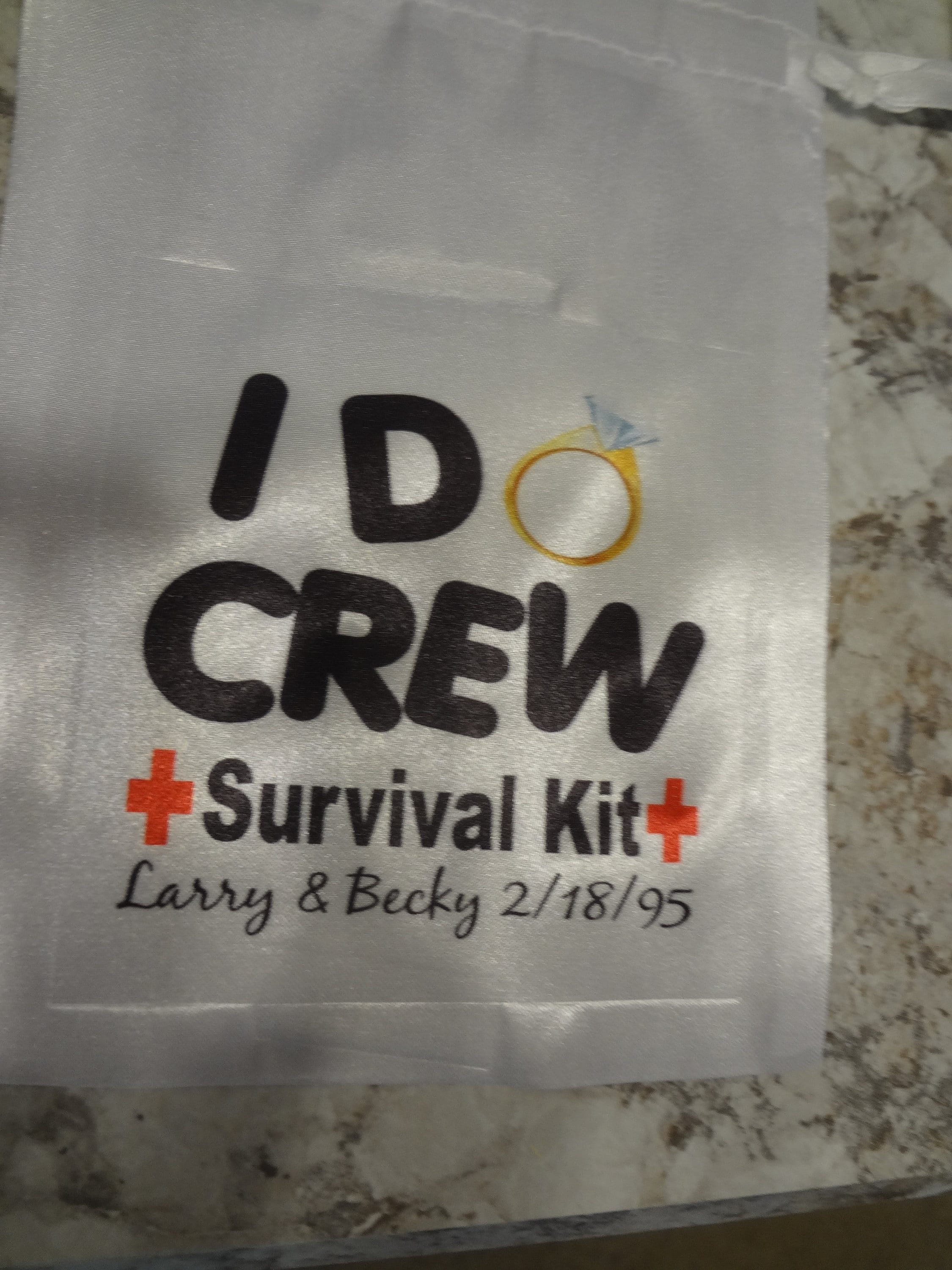 5 I Do Crew Survival Kit Satin Cross Bag Personalized Custom | Etsy
