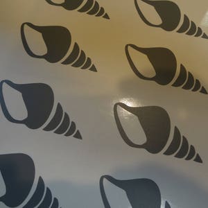 2 Conch Seashell Decal Window Sticker Ocean Salt Mug Gift Wall - Etsy