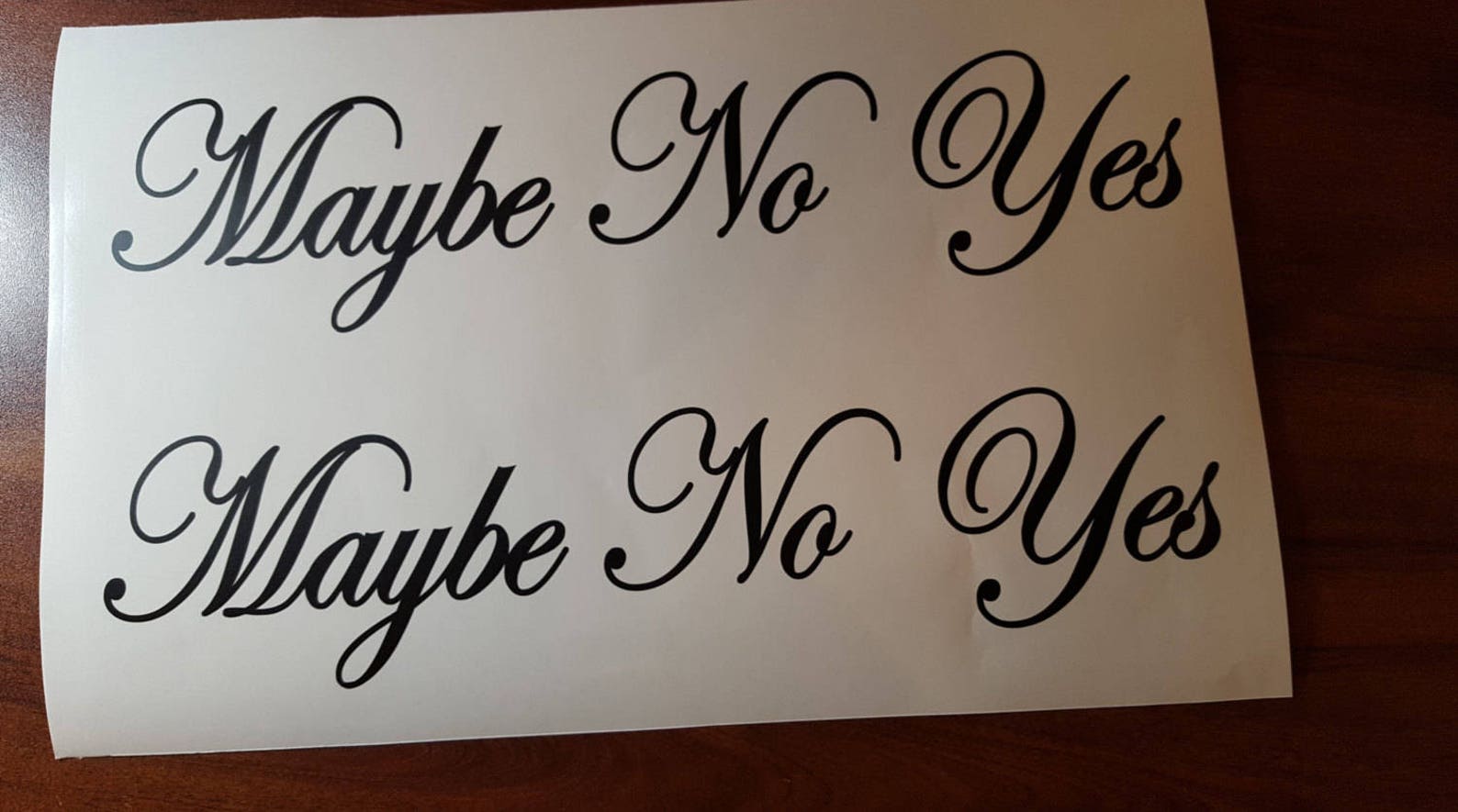 2 Sets Yes No Maybe Dressing Room Decal Decals Sign Custom DIY - Etsy