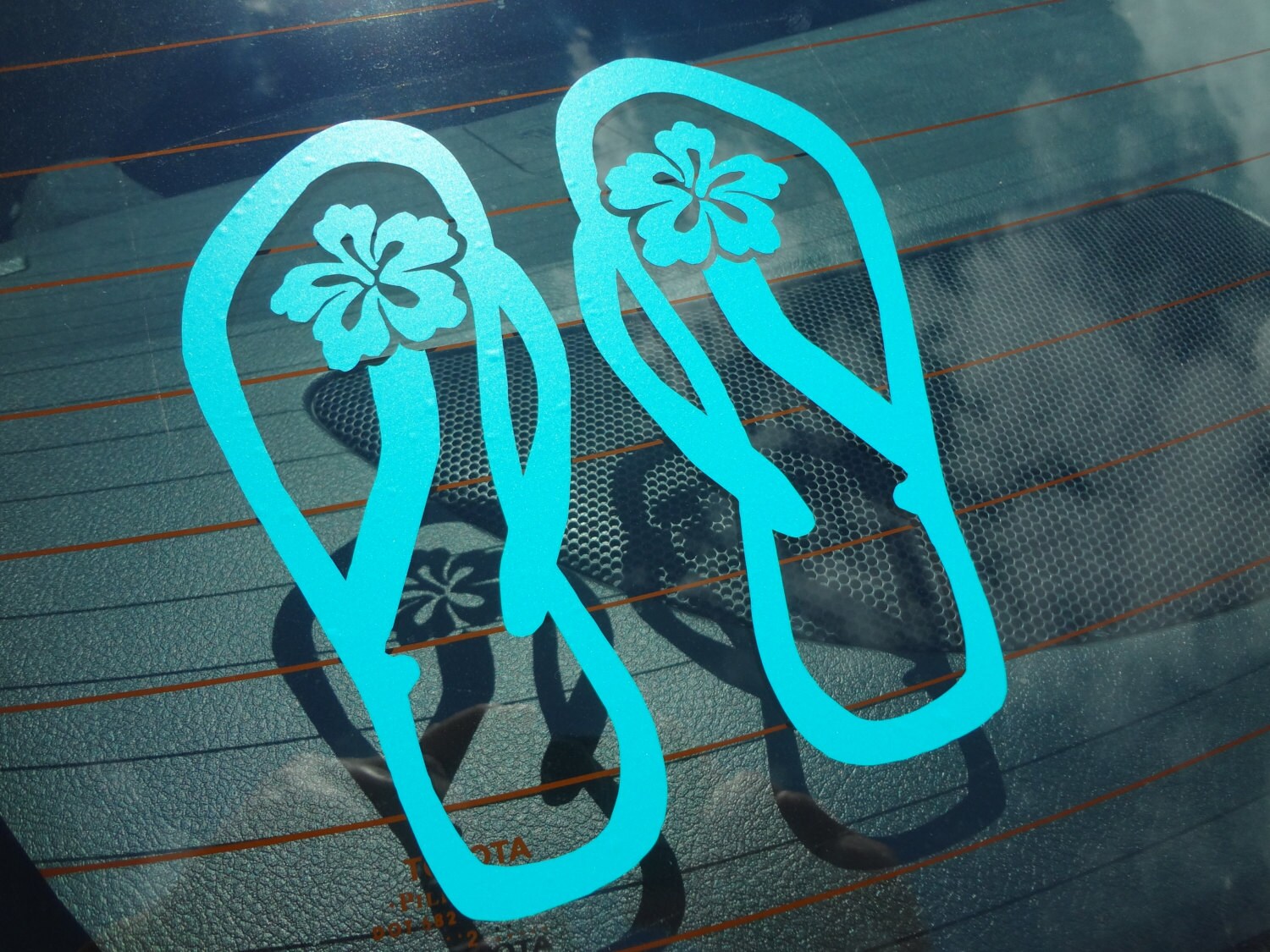 Flip Flop Car Decal: Hawaiian Hibiscus Flower, Beach Theme - Etsy