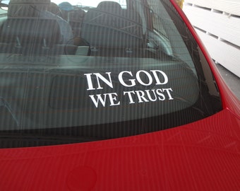 2 in God We Trust Window Decals Christian Faith Religion Bible | Etsy