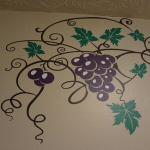 Grape Vine Decal Wine Home Decor Wall Art Sticker Kitchen Dining Room ...